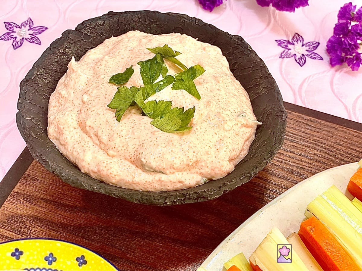 Creamy Salmon Mentaiko Dip - Mountain Plums